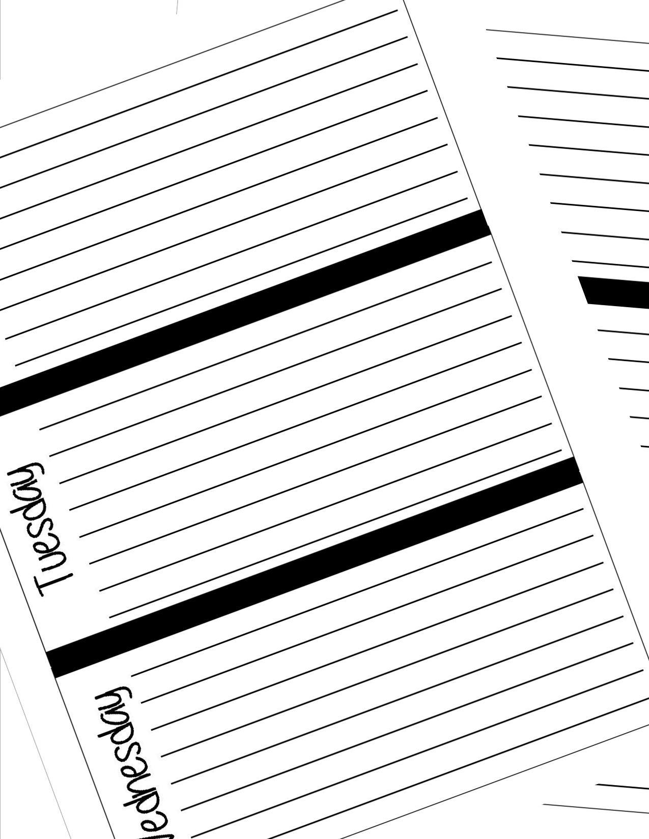 Undated Weekly Printable Downloadable Calendar Planner PDF - Etsy