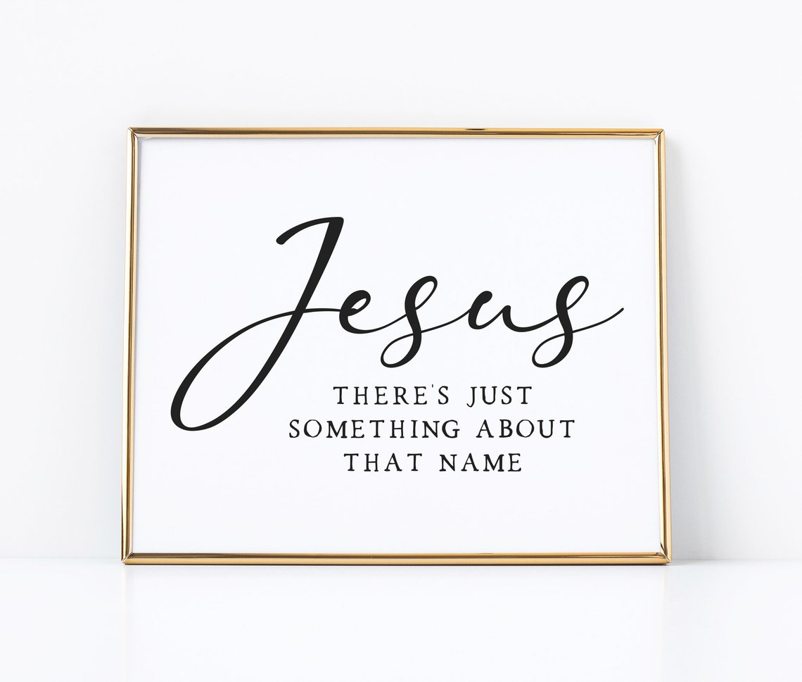 Jesus There's Just Something About That Name Hymn - Etsy
