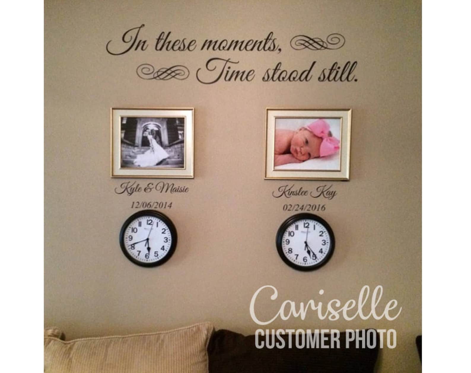 In These Moments Time Stood Still Wall Decal Vinyl Wall Art - Etsy Canada