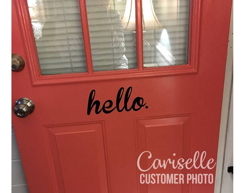 Hello Door Decal Vinyl Decal Sticker Front Door | Etsy