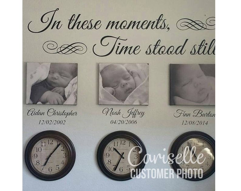 In These Moments Time Stood Still Wall Decal, Vinyl Wall Art, Wall ...