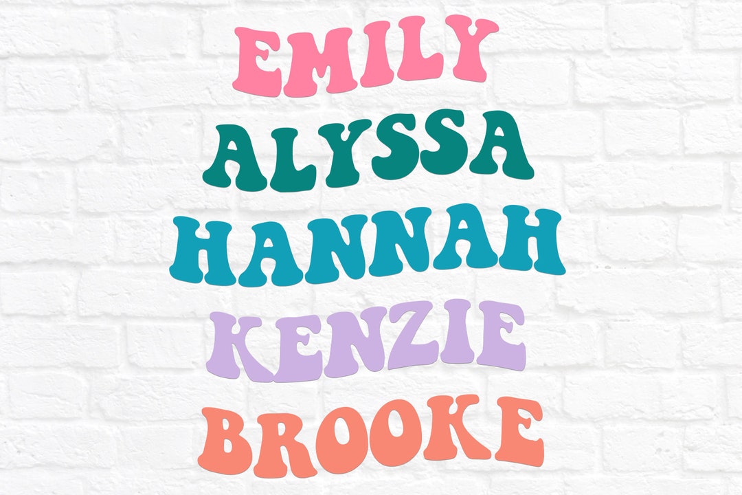 Groovy Name Sticker Decal, Vinyl Name Decal, Custom Name Decal ...