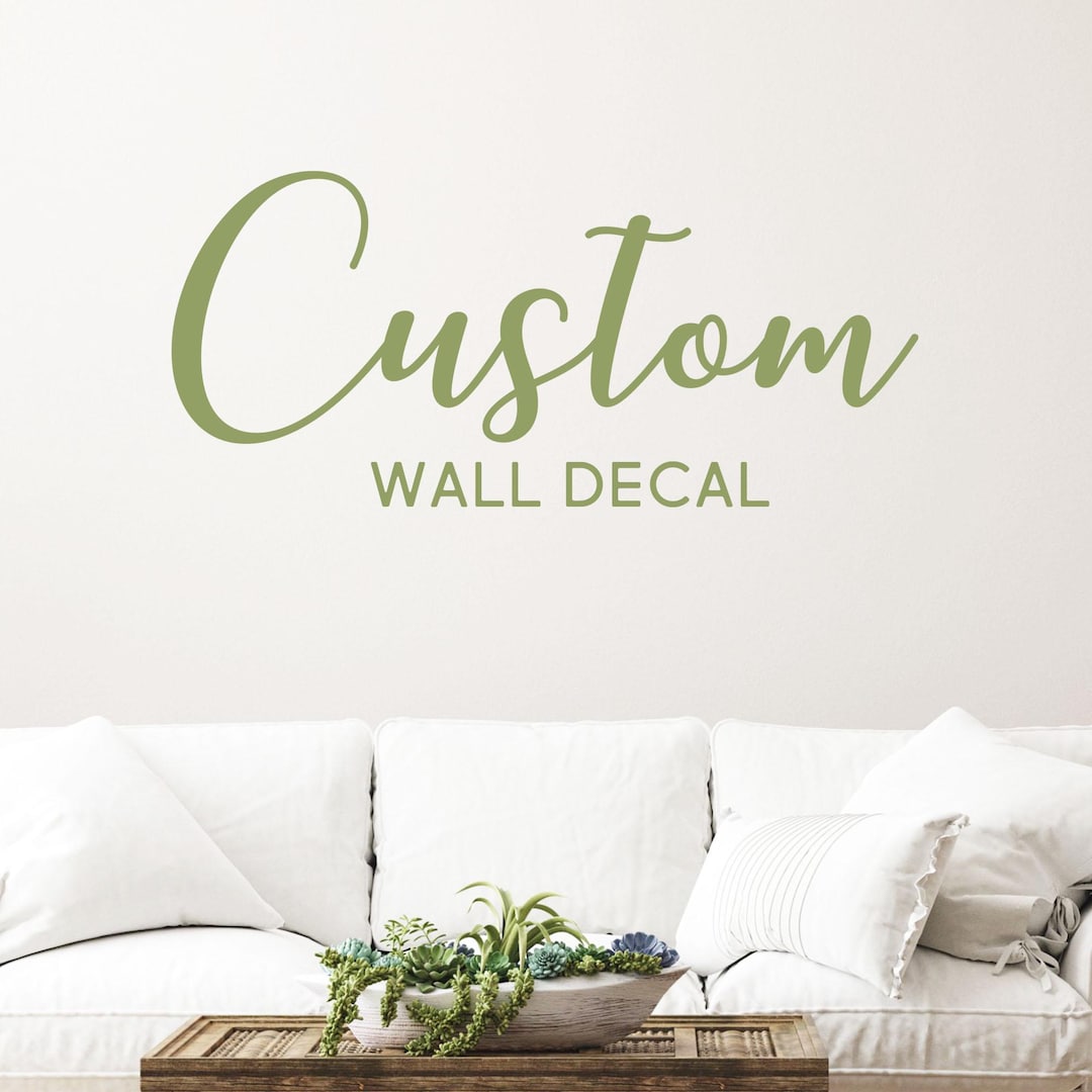 Custom Vinyl Lettering Decal, Wall Decal, Wall Letters, Wall Stickers ...