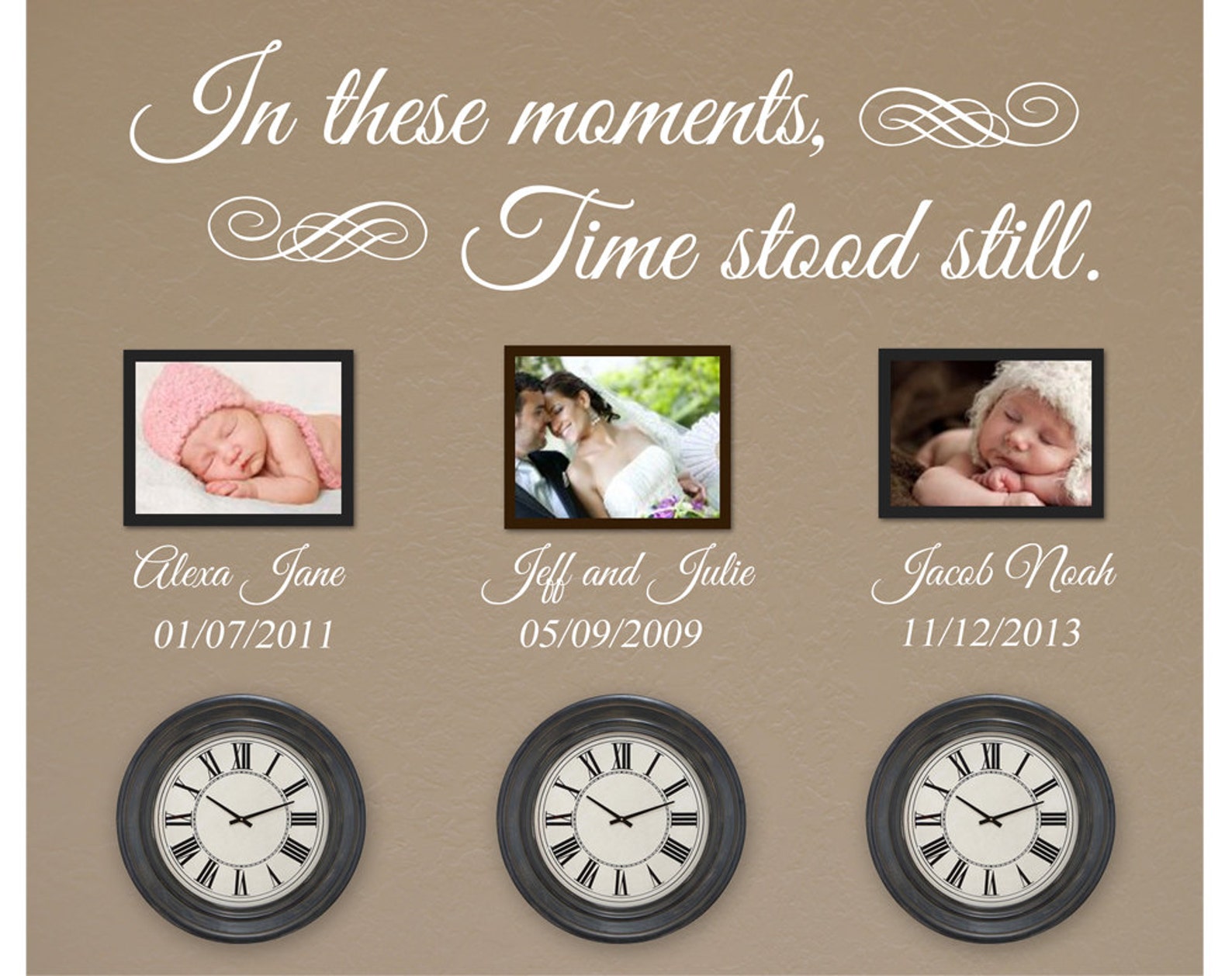 In These Moments Time Stood Still Wall Decal, Vinyl Wall Art, Wall ...