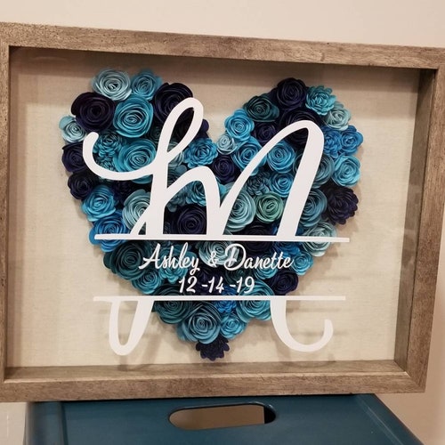 Teddy Bear Paper Flower Shadow Box | Etsy