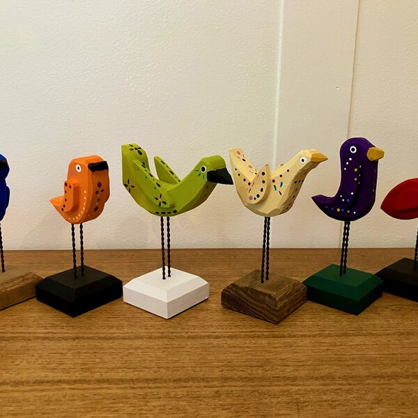 Bird Folk Art - Etsy