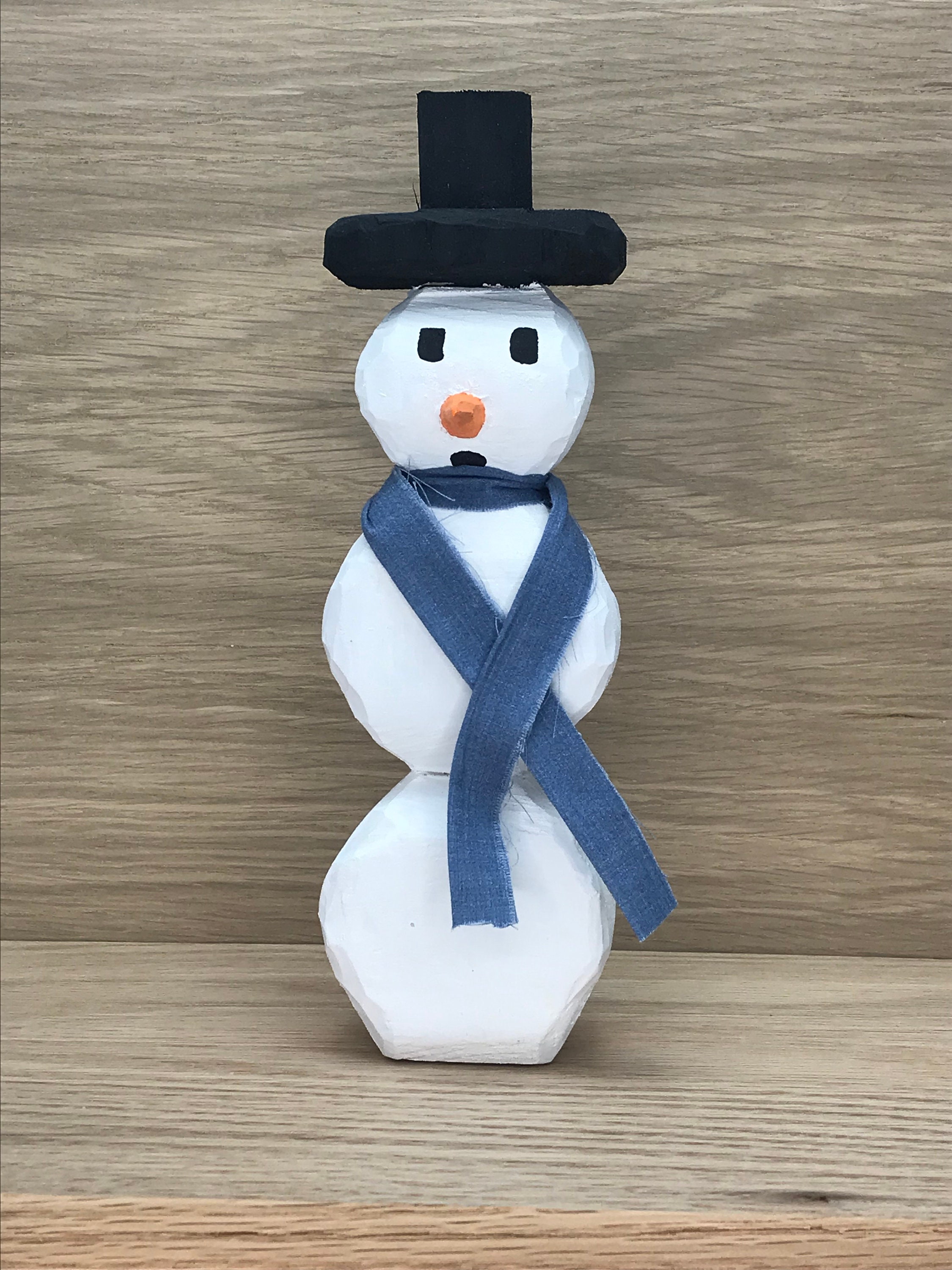 Hand carved wooden Snowmen | Etsy