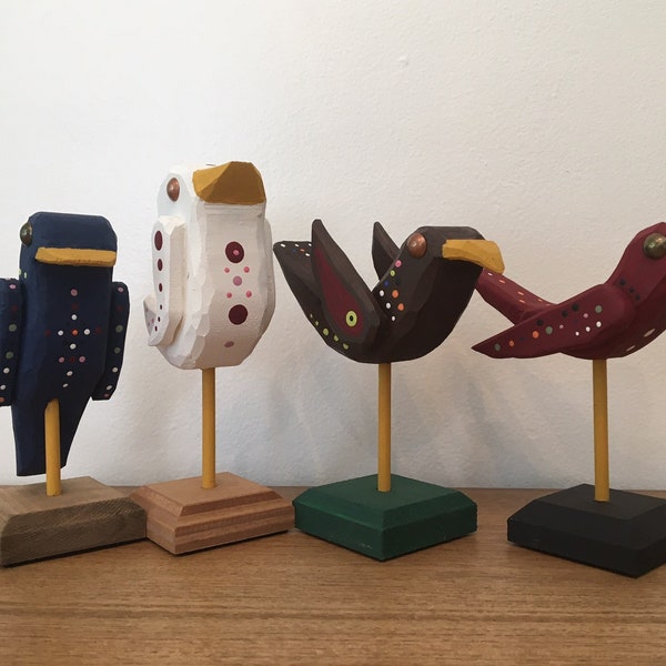 Folk Art Birds - Etsy
