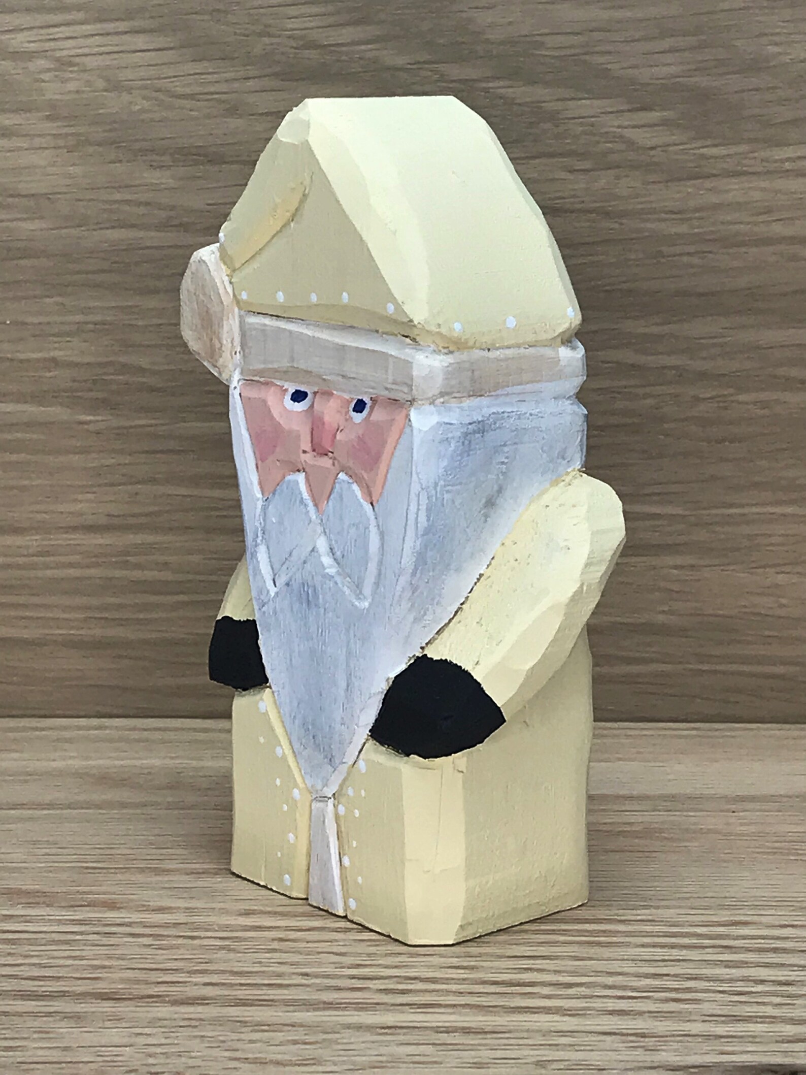 Hand Carved Wood Santa - Etsy