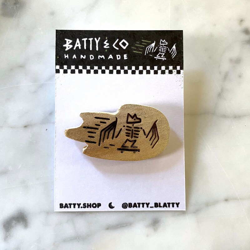 Bat Pin - Etsy