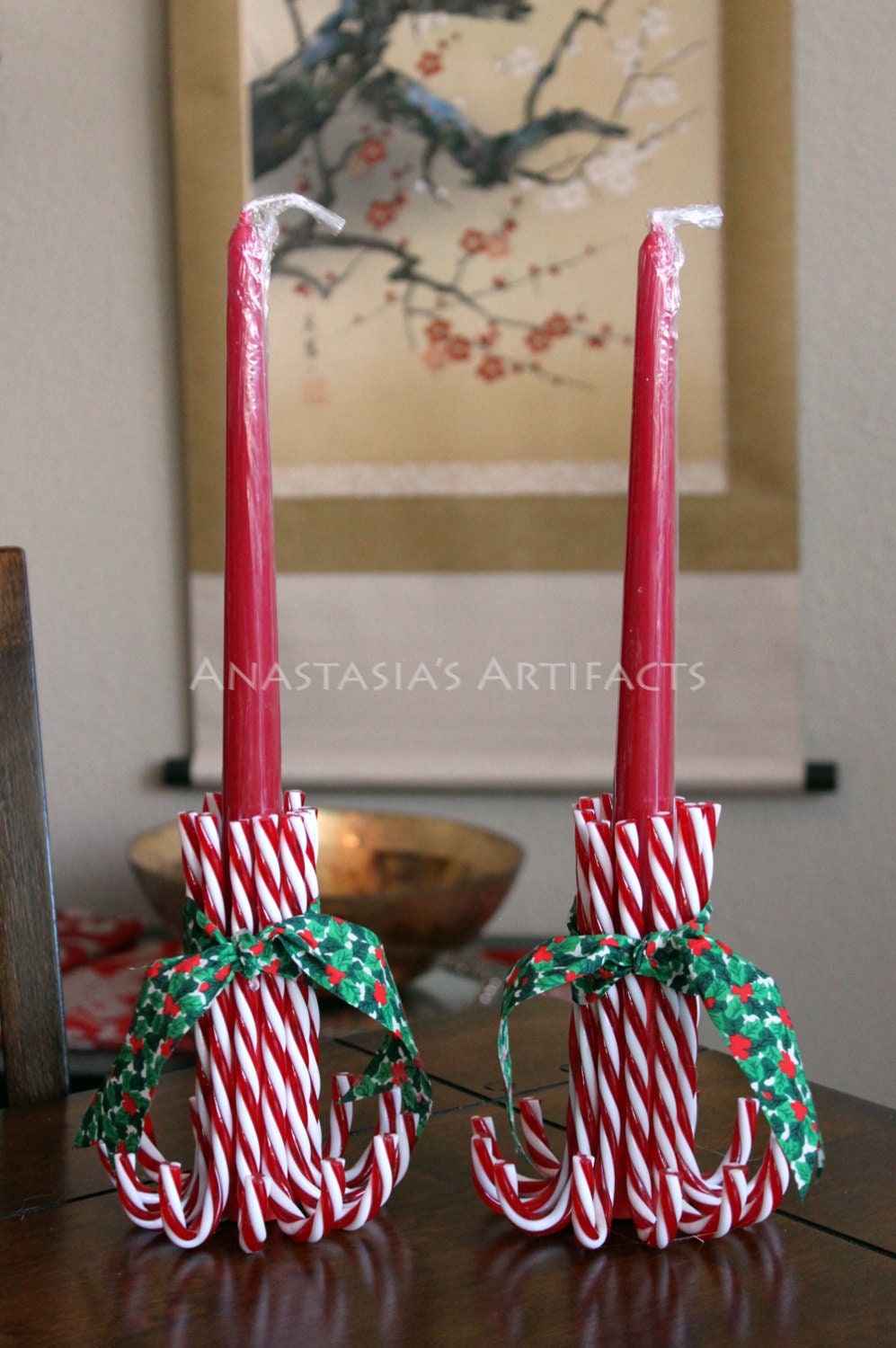 Candy Cane Candle Crafts