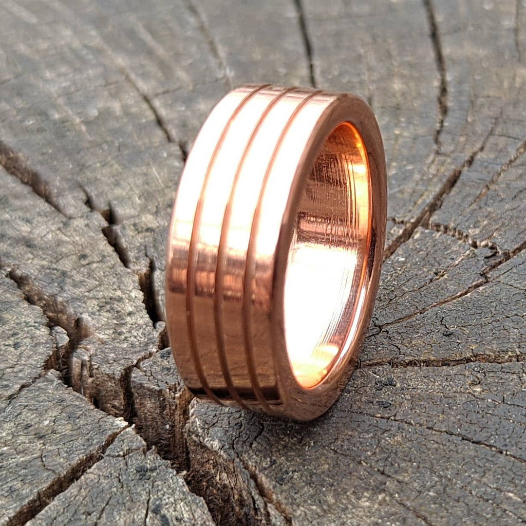 Banded Copper Ring - Etsy