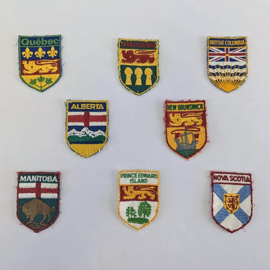 1970s Canadian Provincial Crest Embroidered Patches - Etsy