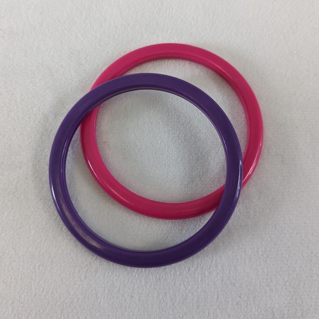 1980s Set of Two Pink and Purple Thin Plastic Bangles - Etsy
