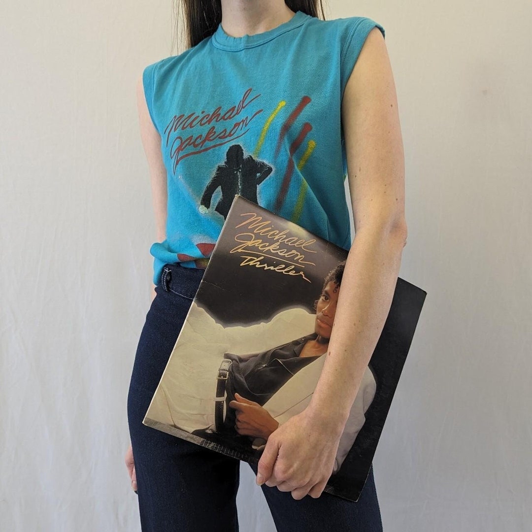 1984 Michael Jackson Victory Tour Teal Blue Sleeveless Concert Tee - Etsy