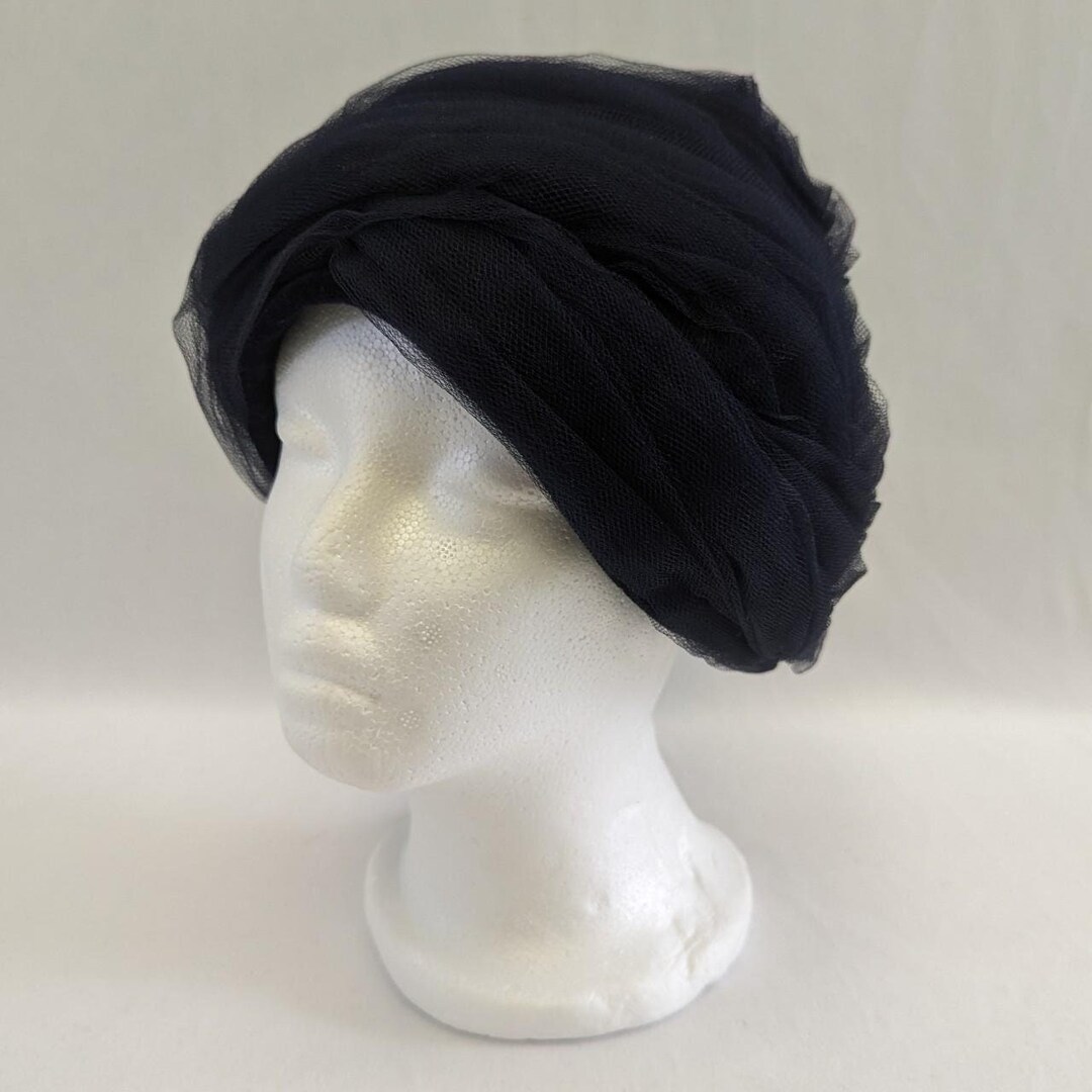 1960s Simpsons Navy Blue Layered Tulle Hat - Etsy