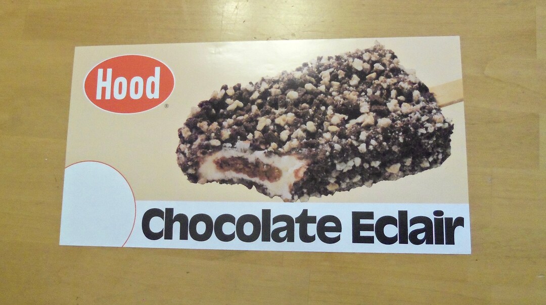 1970'S Hood Chocolate Eclair Promotional Advertising Sign #2 - Etsy