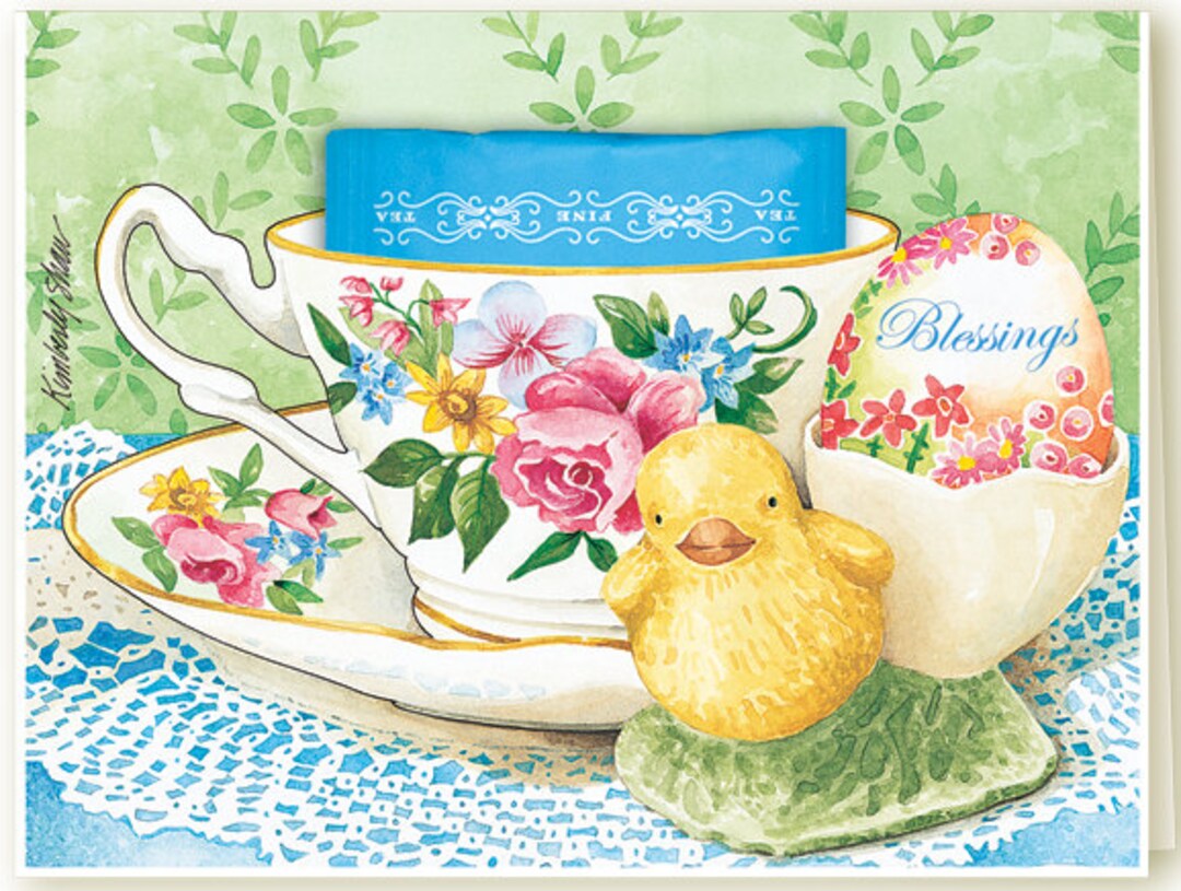 Blessings Teacup Greeting Card - Etsy