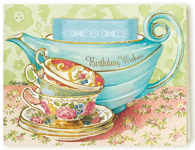 Best Birthday Wishes Teacup Greeting Card With an Earl Grey Teabag, by ...