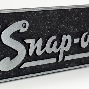 Vintage Snap on Black Metal Tool Box Emblem Toolbox Badge Logo Name Plate Etsy