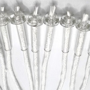 10 Glass Wick Holders | Oil Candle Wick Tubes | Oil Candle Wicks ...