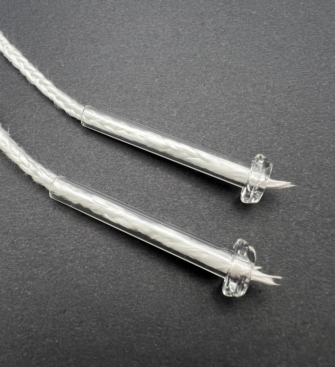 2 Glass Wick Holder Tubes | 2" Length Oil Candle Wicks | Oil Candle ...