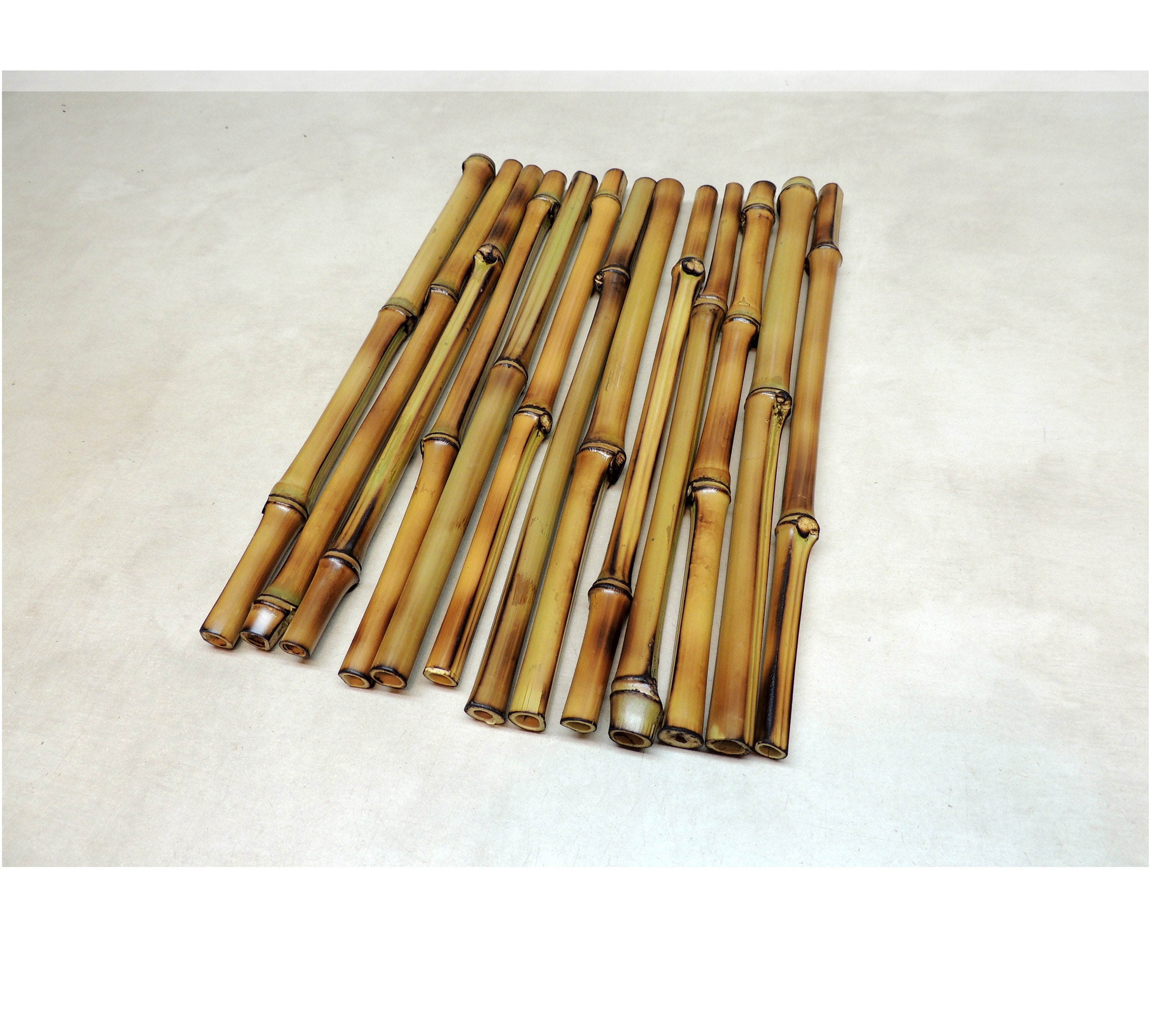 12 Thick Heat Treated Golden Bamboo pieces 12 long for | Etsy