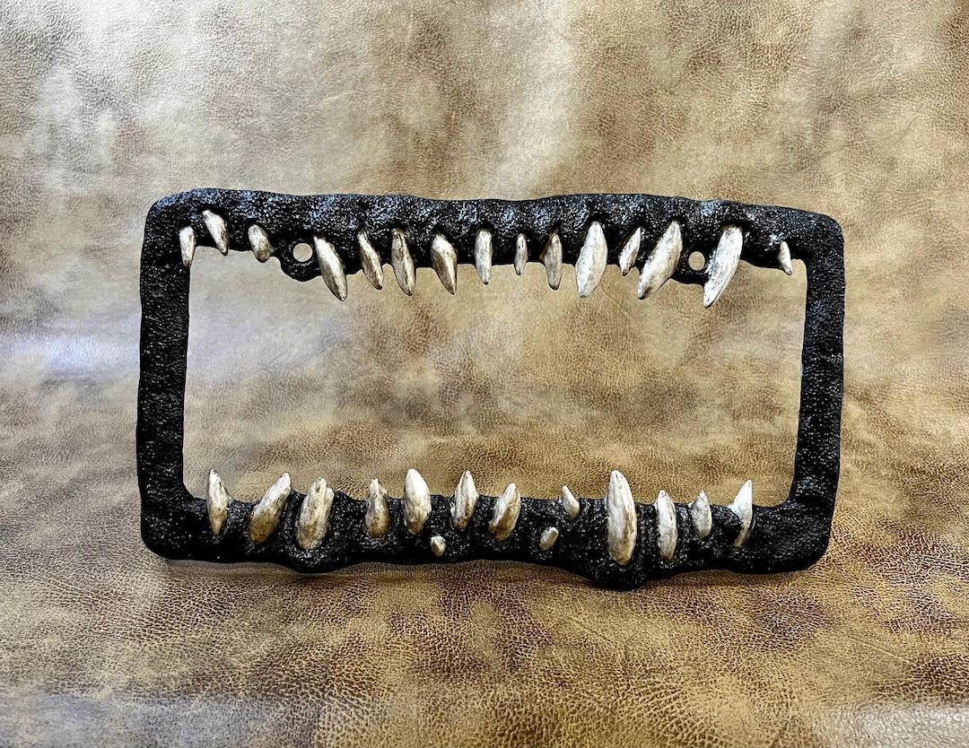 Creature Teeth License Plate Frame Anime Horror - Etsy