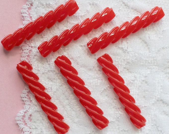 6 Pcs Red Licorice Candy Gummy Stick Cabochons 35x6mm - Etsy