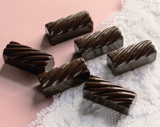 6 Pcs Twirl Stick Chocolate Bar Cabochons 25x11mm | Etsy