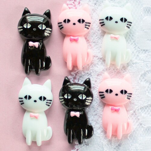 25mm Kawaii Cat Charms Pendants for Jewelry Making Bracelets | Etsy