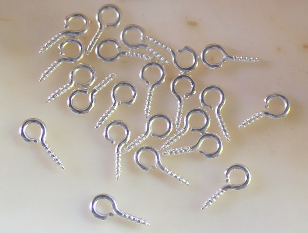 8mm Bright Silver Eye Screws - Etsy
