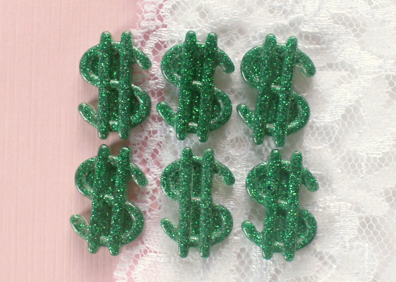 6 Pcs Glittery Cash Money Sign Cabochon 21x14mm - Etsy