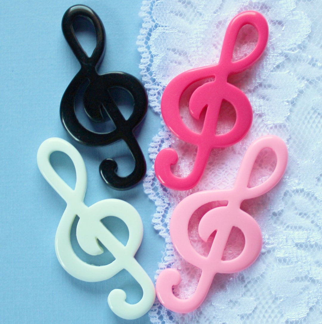 4 Pcs Big Treble Clef Music Sign Cabochons 58x29mm - Etsy