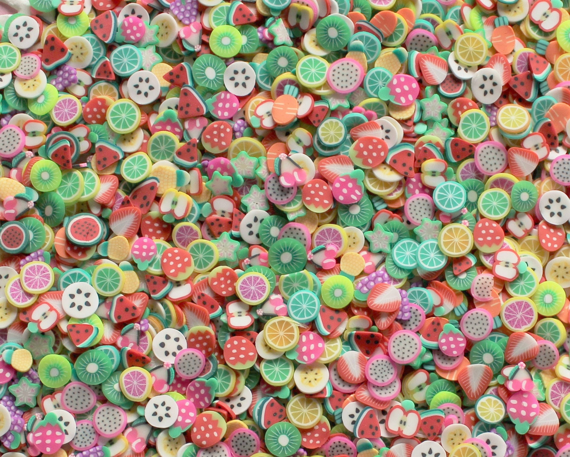 40g Polymer Clay Assorted Fruit Slices Over 800 Pieces | Etsy