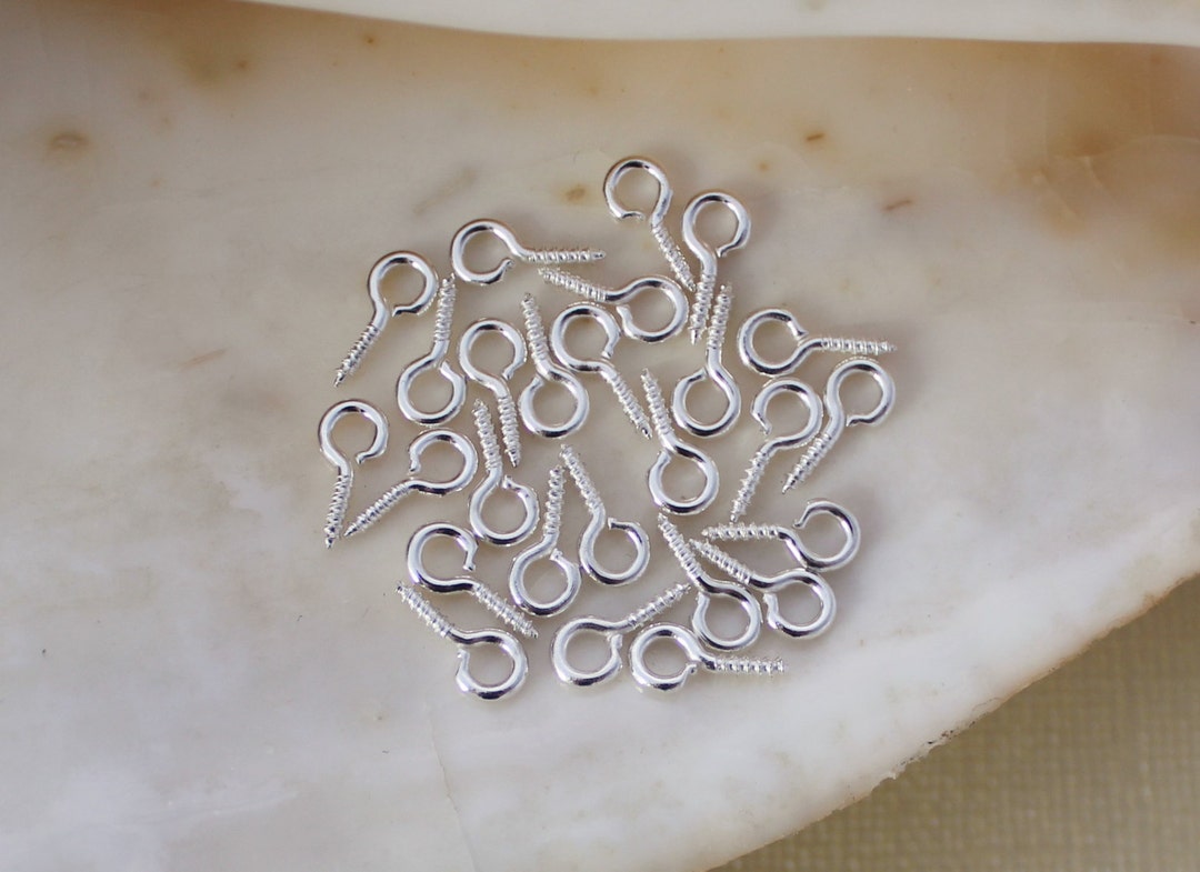 11mm Big Bright Silver Eye Screws - Etsy