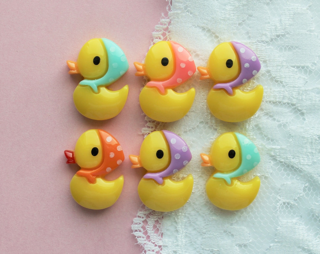6 Pcs Cute Ducklings Cabochons - 20x15mm - Etsy