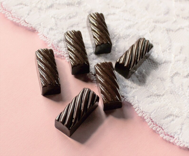 6 Pcs Twirl Stick Chocolate Bar Cabochons 25x11mm - Etsy