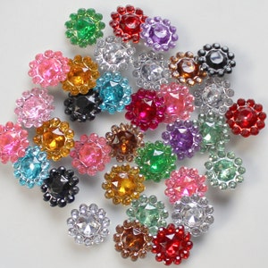 75 Pcs 10mm Round Plastic Rhinestone Gems - Etsy