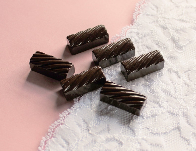 6 Pcs Twirl Stick Chocolate Bar Cabochons 25x11mm - Etsy