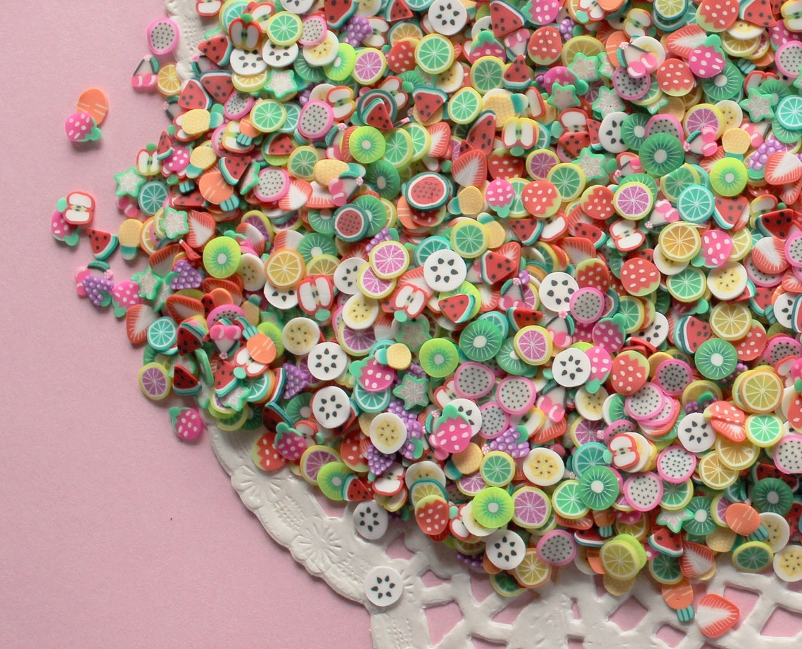 5g Polymer Clay Assorted Fruit Slices Over 100 Pieces - Etsy