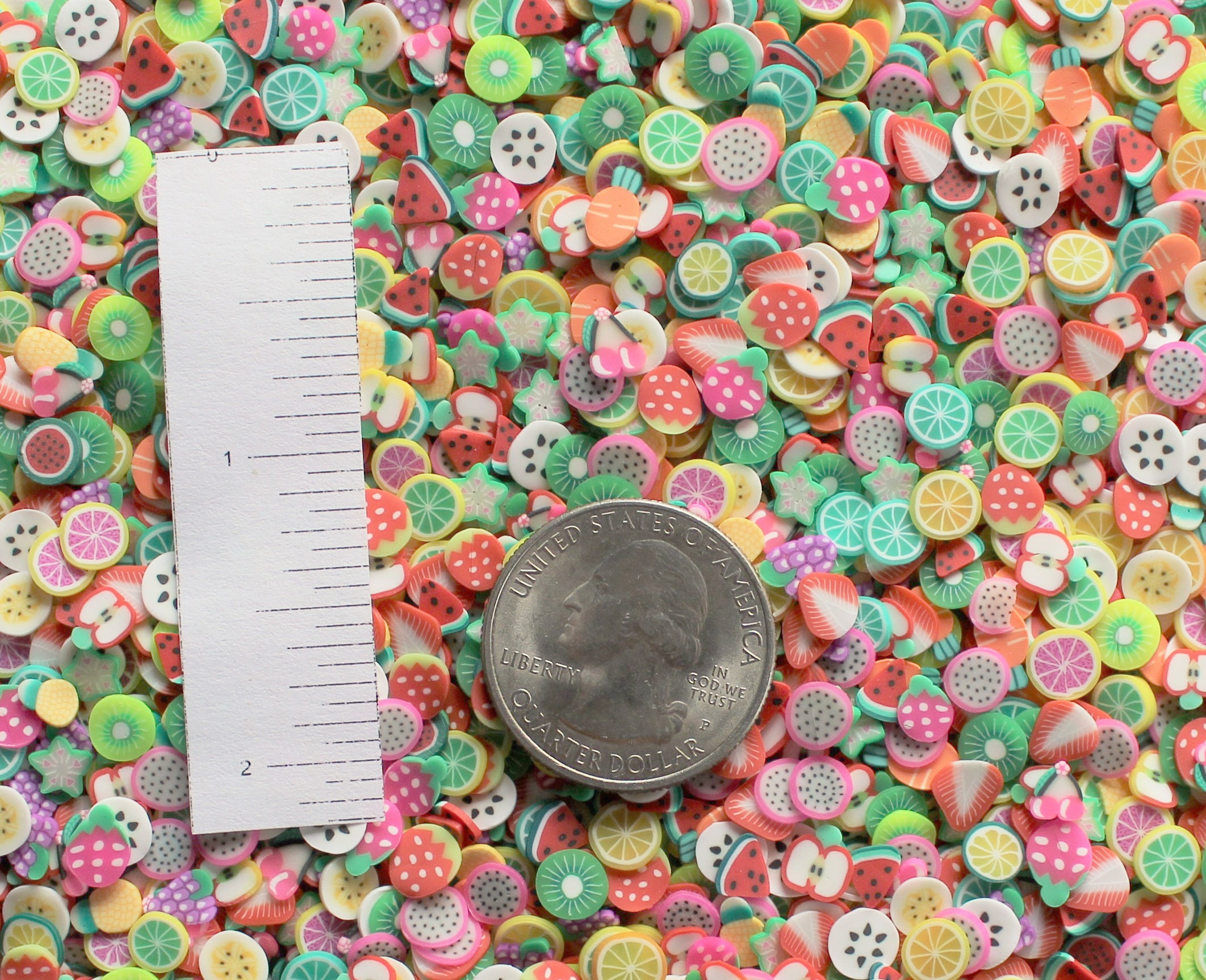 40g Polymer Clay Assorted Fruit Slices Over 800 Pieces | Etsy