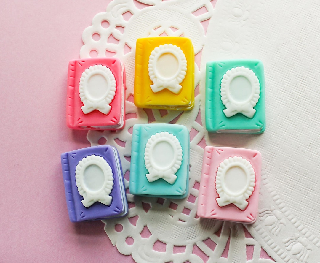 6 Pcs Assorted Storybook Pastel Book Cabochons 25x20mm - Etsy