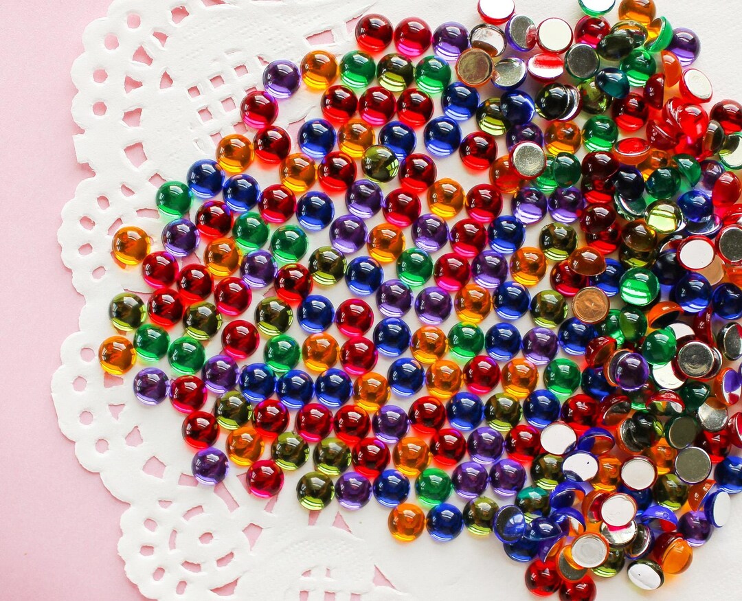200 Pcs 6mm Assorted Domed Half Sphere Flatback Rhinestones - Etsy