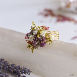 Wildflower Ring With Real Flowers, Artificial and Dried Flowers ...