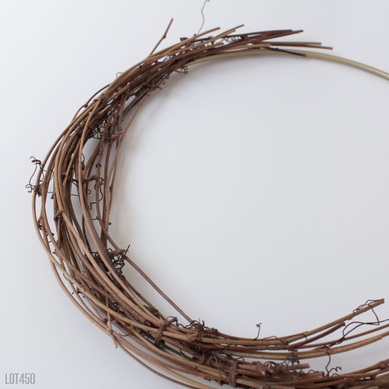 Moon Wreath With Gold Hoop and Grapevine Twig Branches, 10" and 14 ...