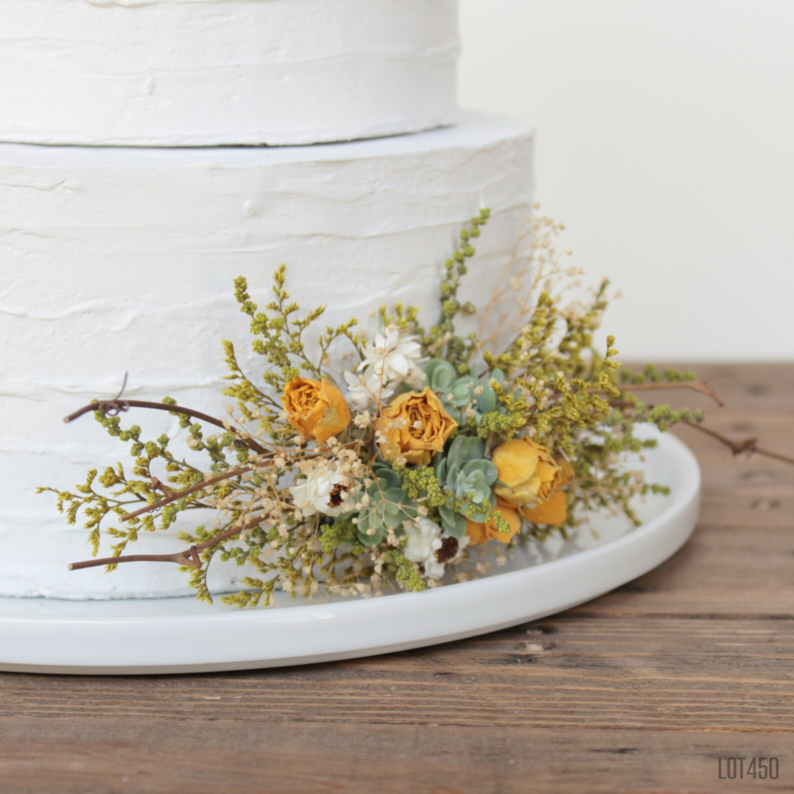 Wildflower Floral Cake Tier Kit Floral Topper Wreath With Two | Etsy