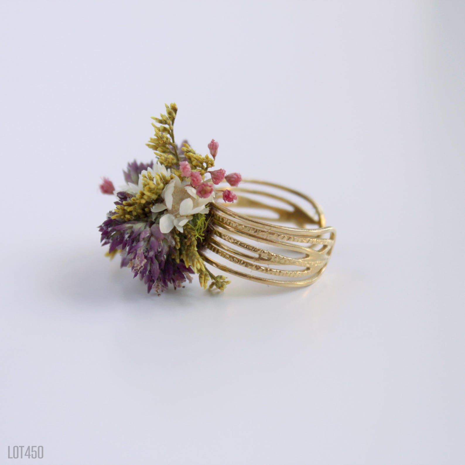 Wildflower Ring With Real Flowers, Artificial and Dried Flowers ...