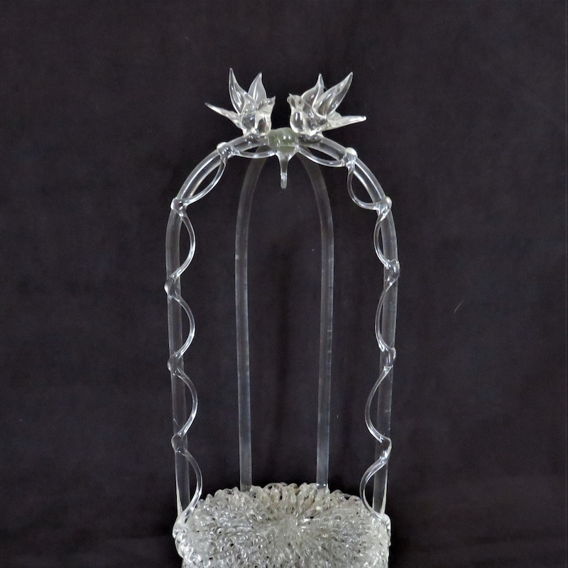 Blown Glass Wedding Cake Topper - Etsy