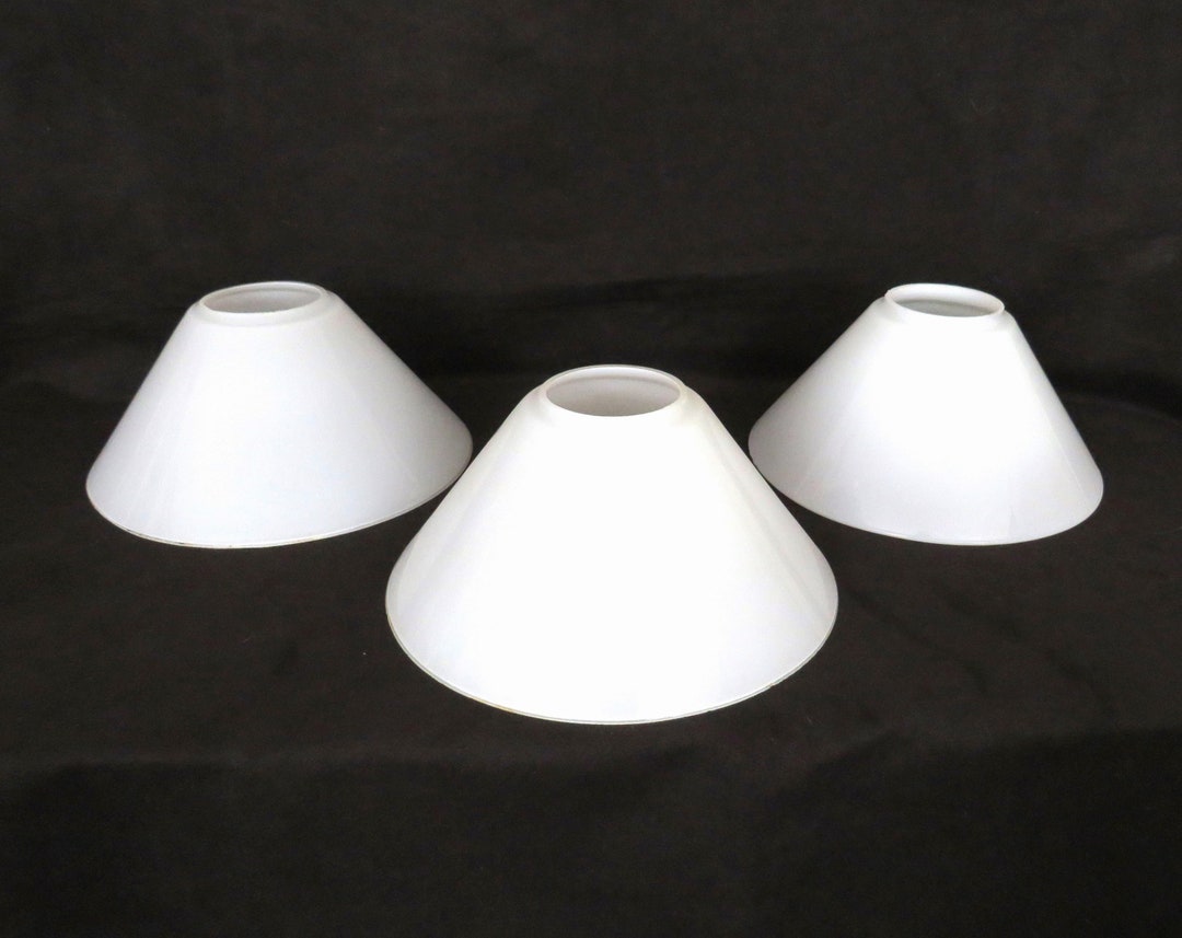 Set of 3 Conical Cone Shaped White Lamp Shades - Etsy